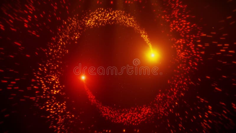 Orange Red Particles Spiral Circles with Trail Intro Logo Background ...