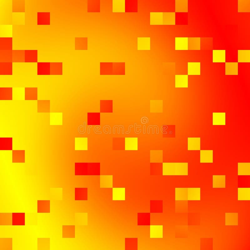 Orange Red Pixel Gradient Pattern Stock Illustration - Illustration of ...