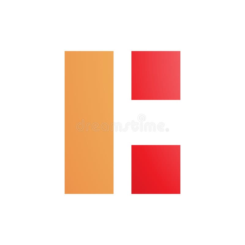 Orange and Red Rectangular Glossy Letter G or Number 6 Icon Stock ...