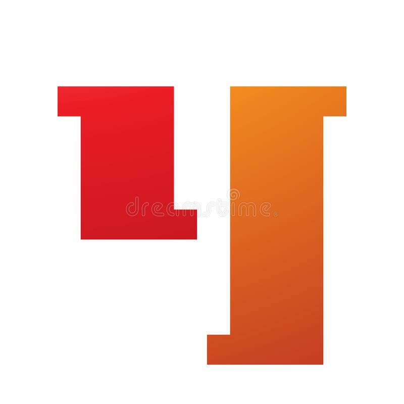 Orange and Red Stamp Shaped Letter Y Icon Stock Vector - Illustration ...