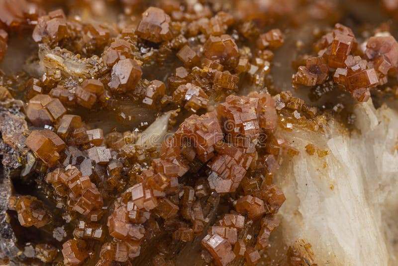 Orange-red Tabular Crystals of Vanadinite, Lead Ore Belonging To the ...