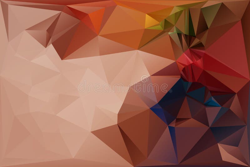 Orange and Red Triangle Polygon Background Stock Illustration ...