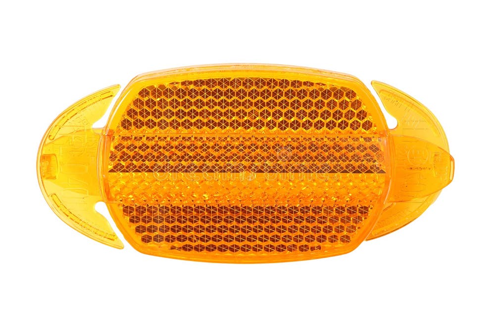 Orange Reflector on a Light Background. Stock Photo - Image of text ...