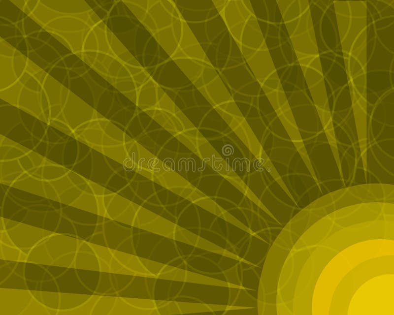 Orange Retro Circles With Rays Picture. Image: 3074958