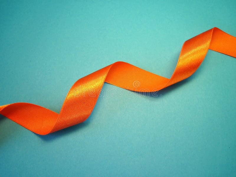 Orange ribbon stock photo. Image of texture, ribbons - 17855622