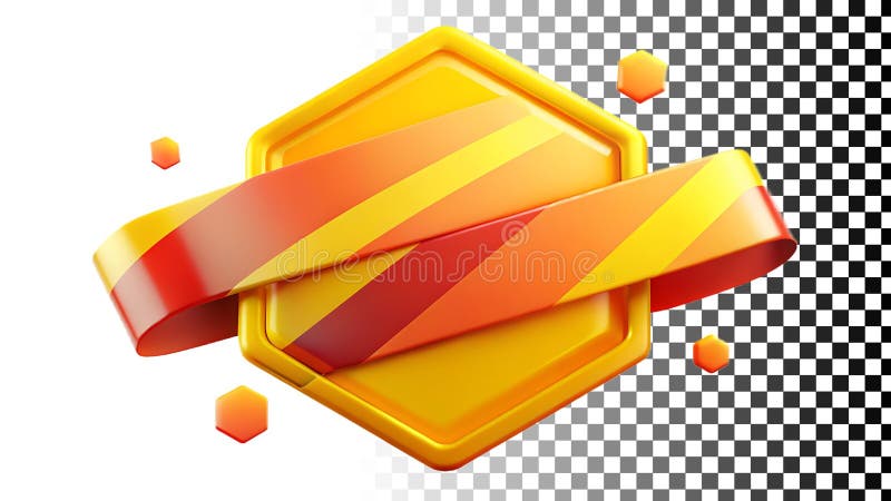 Orange Ribbon Banner, Award and Celebration Element Png Transparent ...