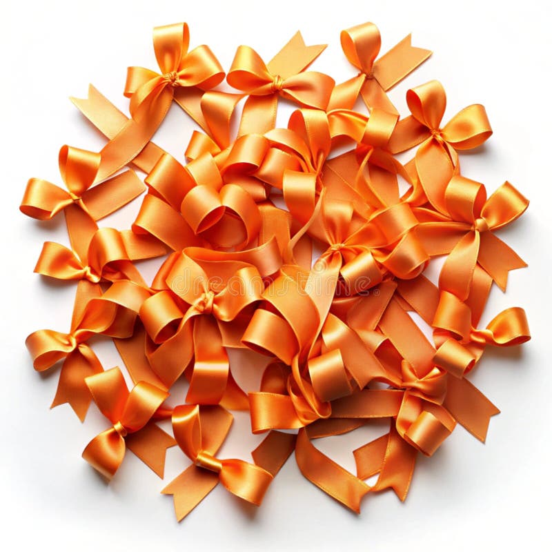 Orange ribbons stock illustration. Illustration of symbol - 357819911