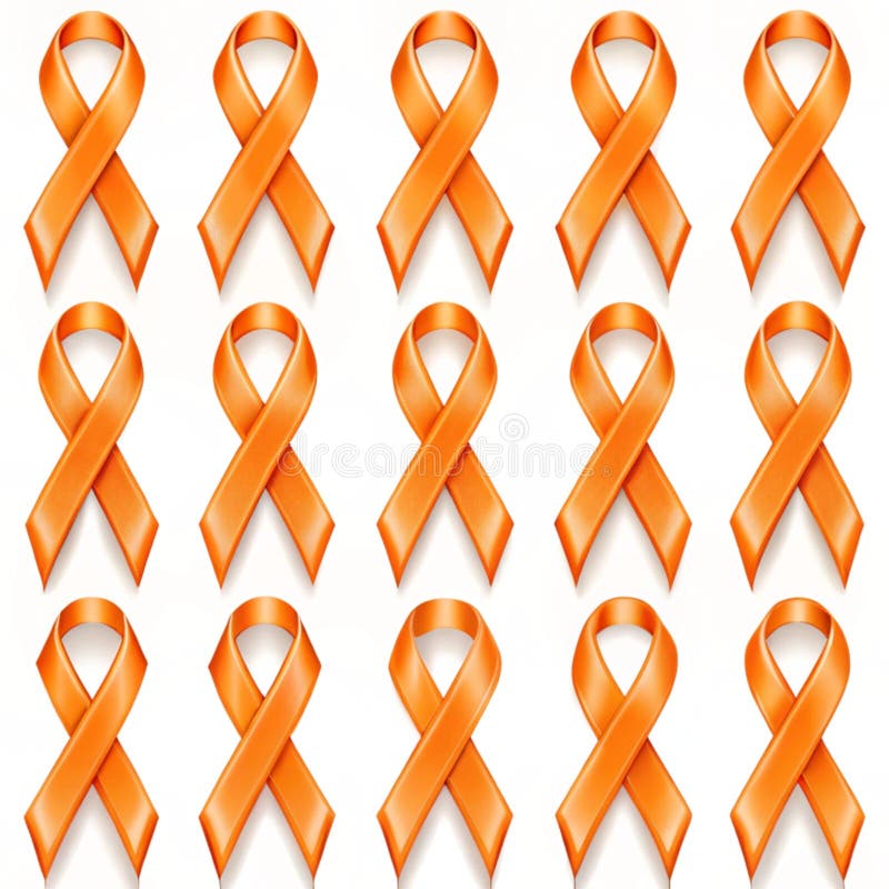 Orange ribbons stock illustration. Illustration of mood - 358943592