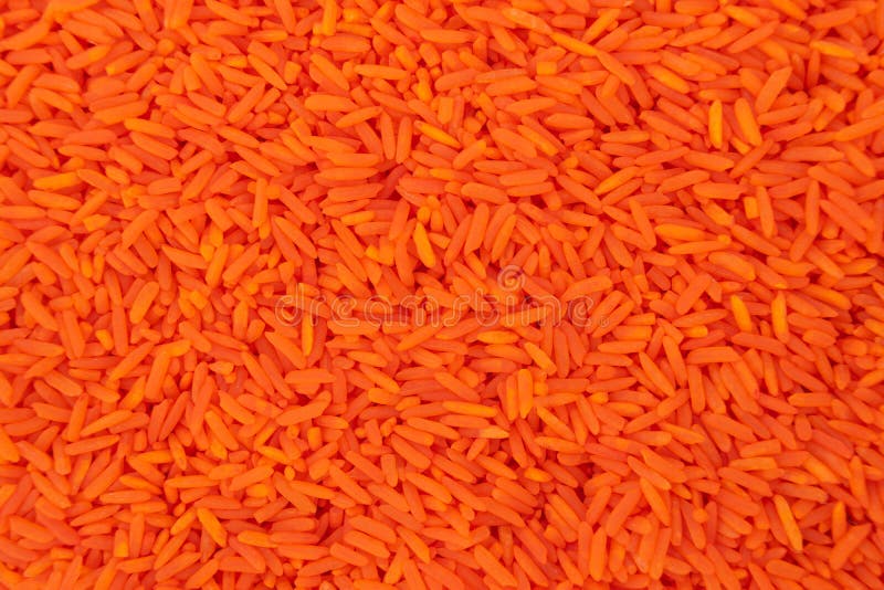 Orange Rice from Above View for Texture Stock Photo - Image of fantasy ...