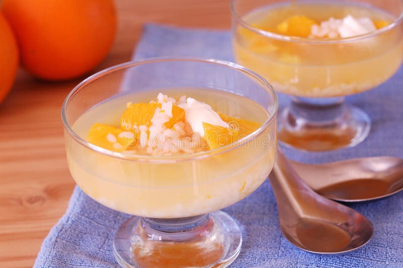 Orange and rice sweet soup stock image. Image of dessert - 19027355