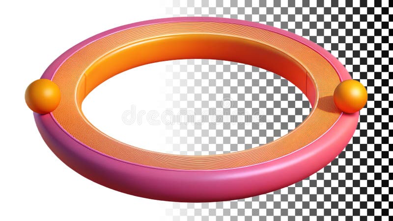 Orange Ring, Abstract Geometric Shape Element Png Transparent Image ...