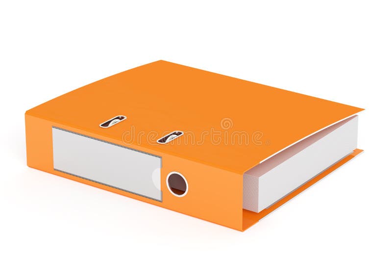 Orange Ring Binder, 3D Rendering Stock Illustration - Illustration of ...