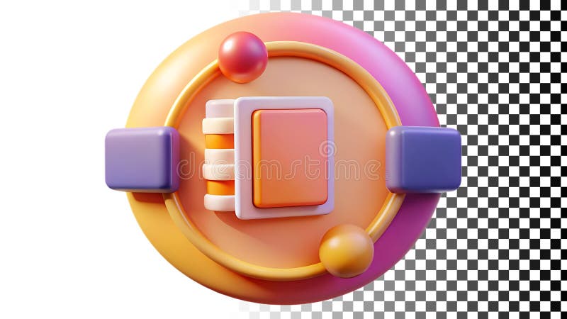 Orange Ring with Phone, Contact Icon and Communication Symbol Png ...