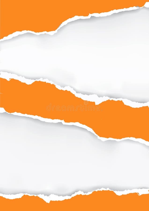 Orange Ripped Paper Background. Stock Vector - Illustration of book ...