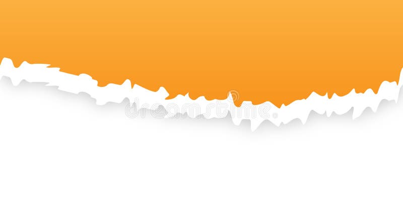 Orange Ripped Torn Paper Vector Illustration Stock Vector ...