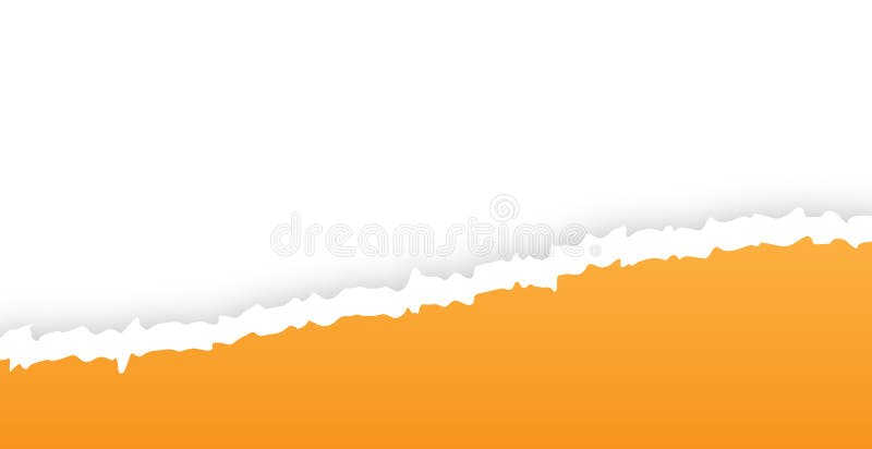 Orange Ripped Torn Paper Vector Illustration Stock Vector ...