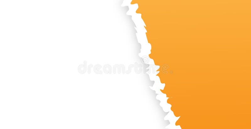 Orange Ripped Torn Paper Vector Illustration Stock Vector ...