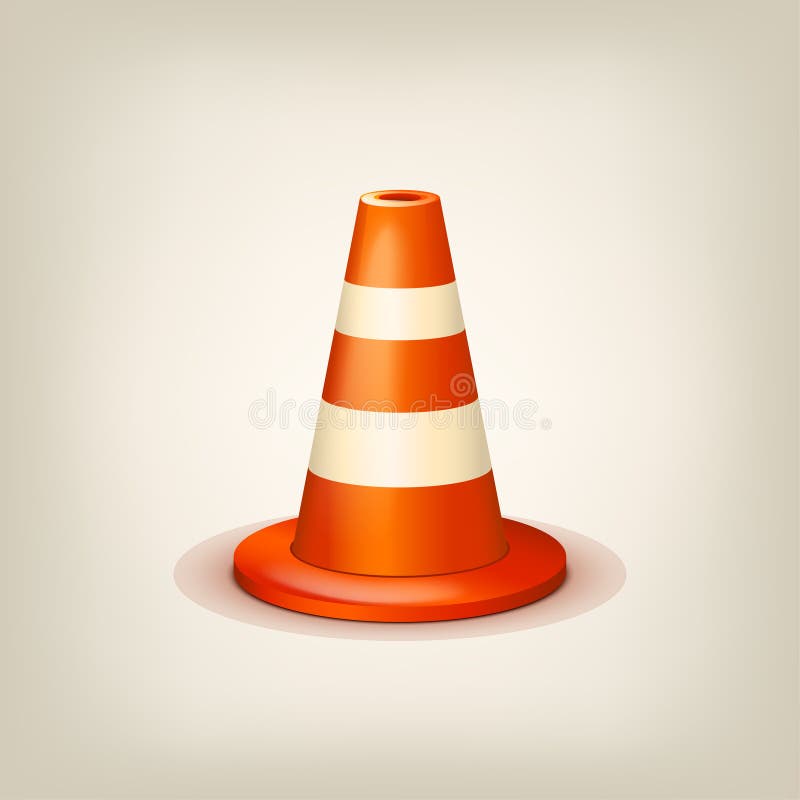 Orange Road Cone White Lines Stock Illustrations – 51 Orange Road Cone ...