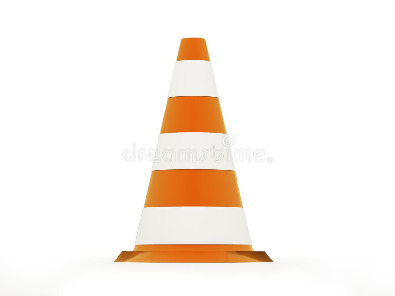 Orange Road Barrier Arrows Light Isolated Stock Illustration ...