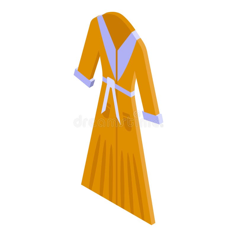 Orange Robe Icon Isometric Vector. Fabric Folded Stock Vector ...