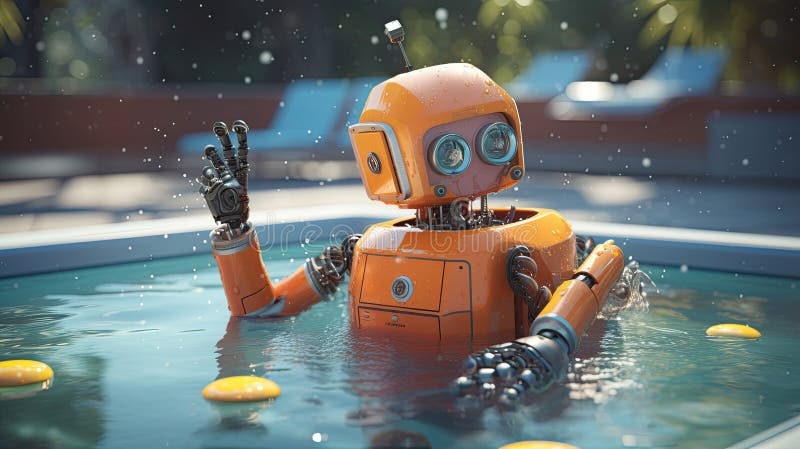 Pool Robot Swimming Stock Illustrations – 55 Pool Robot Swimming Stock ...