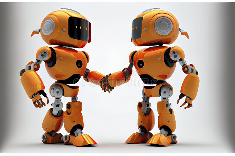 3d Rendering Robot Hand Shake Human Stock Illustrations – 33 3d ...
