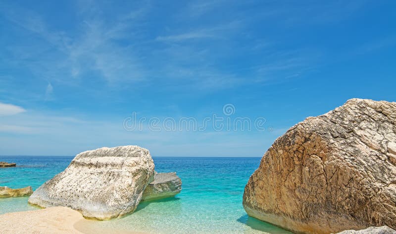 Orange rocks stock image. Image of gonone, rocks, beach - 41467911