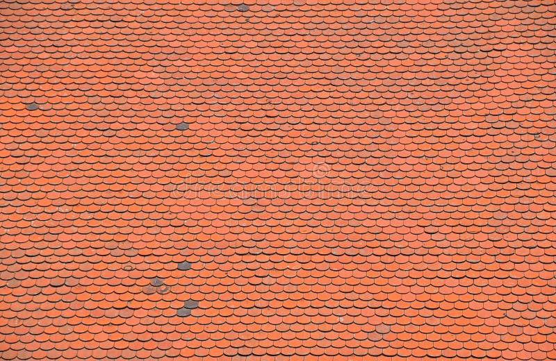 Orange Roof Tiles Creating a Repetitive Pattern Under Sunlight Stock ...