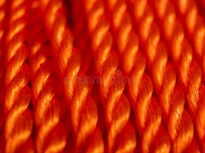Orange Rope Close-up. Texture of Braided Rope Stock Photo - Image of ...