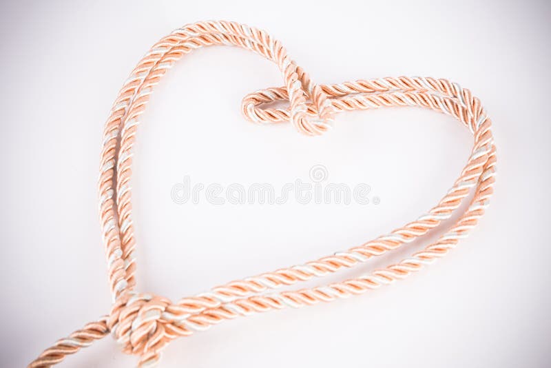 Rope Valentine Heart of Simple Design Stock Photo - Image of shape ...