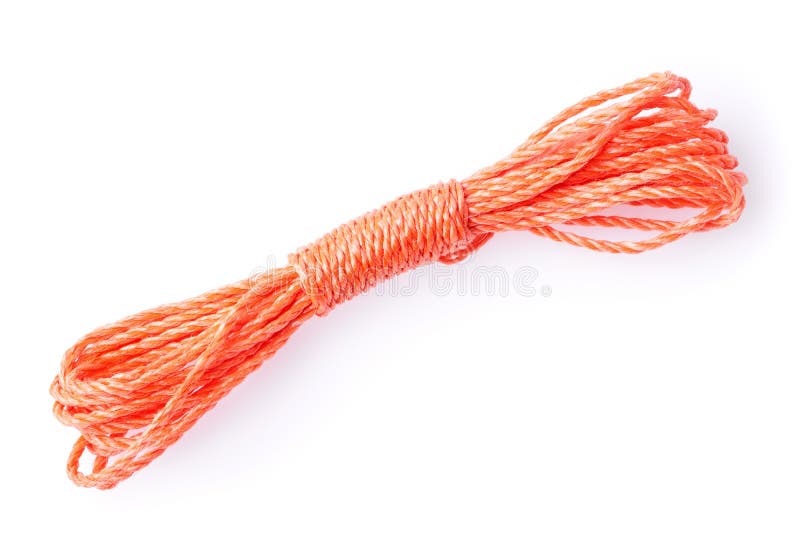 Orange Rope Isolated on White Stock Image - Image of string, line: 29191391