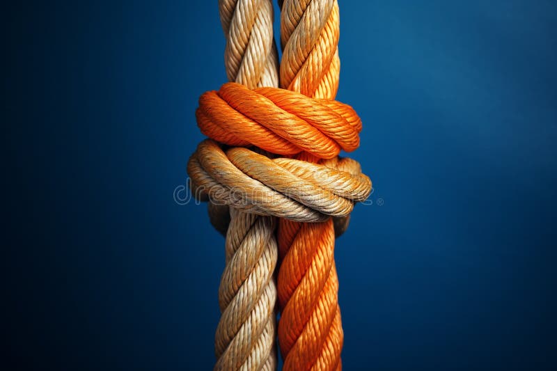 Orange Rope Tied Around Another. Generative by Ai Stock Illustration ...