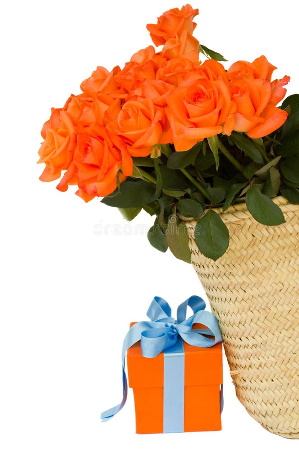 Orange gift box stock image. Image of elegance, design - 30651609