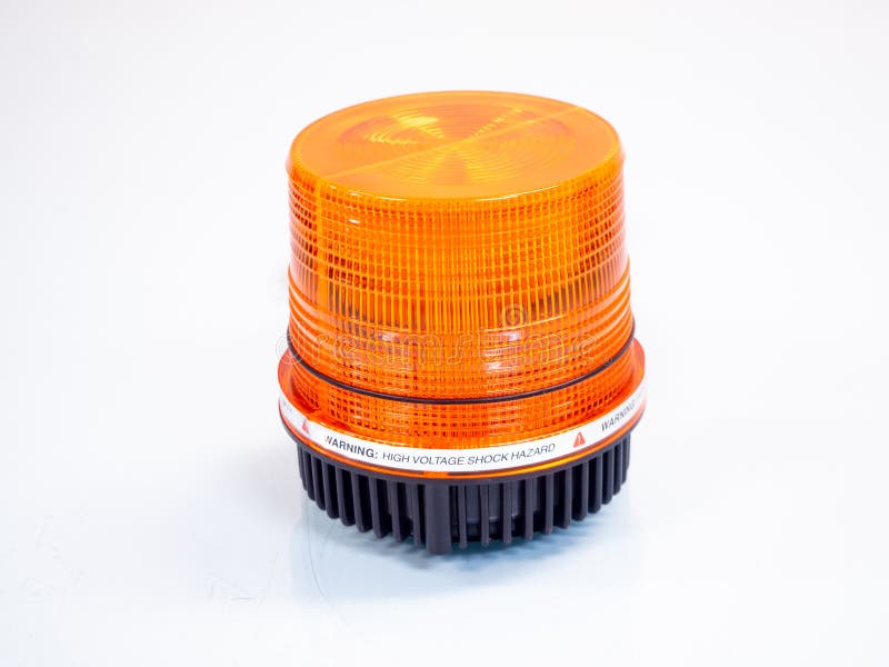 Orange rotating beacon stock photo. Image of beacon, security - 16920544