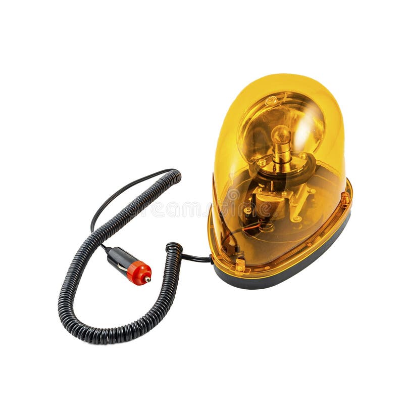 Orange Rotating Flashing Light for Construction Vehicles with Wire ...