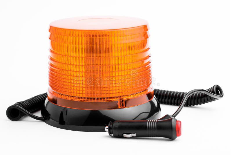 Orange Rotating Siren Lights As Safety Sign Stock Photo - Image of ...
