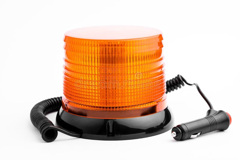 Orange Rotating Siren Lights As Safety Sign Stock Photo - Image of ...
