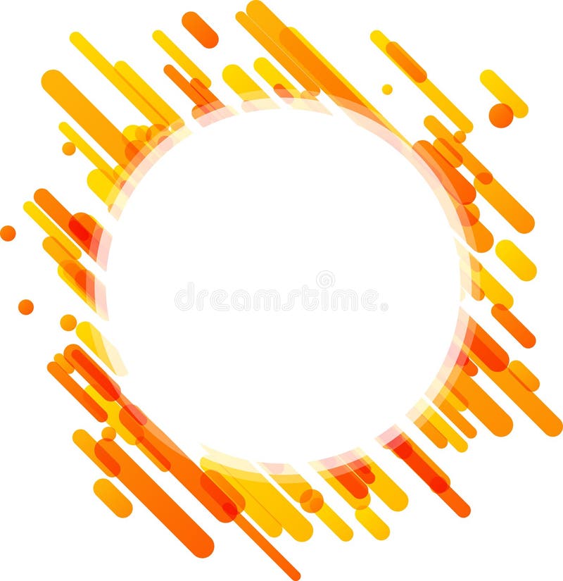 Orange Round Background on White. Stock Vector - Illustration of decor ...