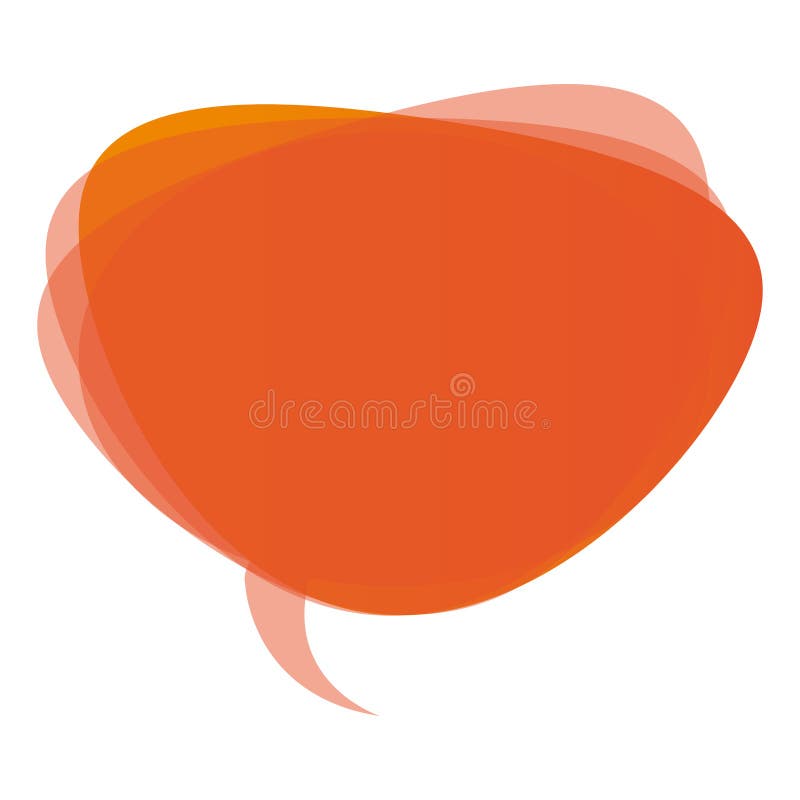 Orange Round Chat Bubble Icon Stock Illustration - Illustration of ...