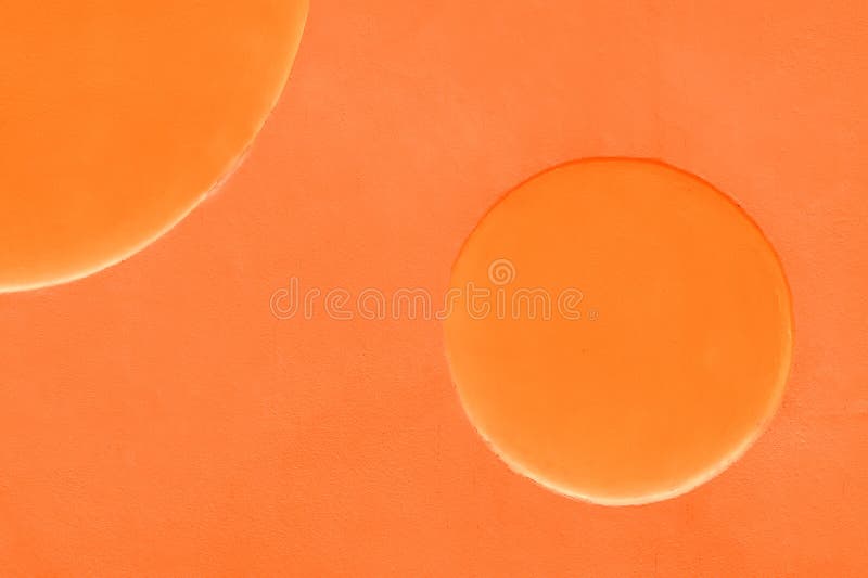 Orange Round Objects Design Detail Interior Decoration Wall Paint Moon ...