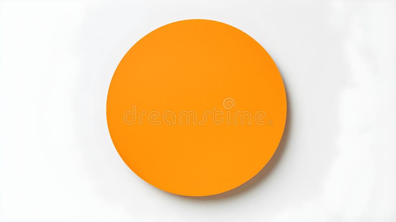 Orange Round Paper Note on a White Background. Brainstorming Template ...