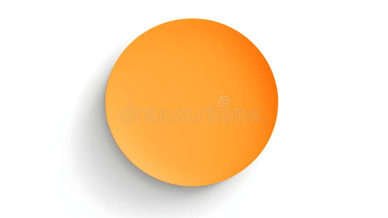 Orange Round Paper Note on a White Background. Brainstorming Template ...