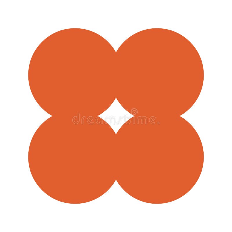 Orange Rounded Geometric Shapes Stock Vector - Illustration of style ...