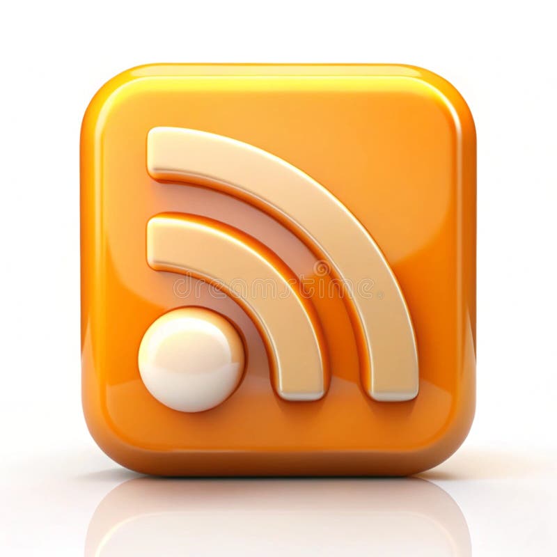RSS Icon Symbol Isolated on White Background Stock Illustration ...