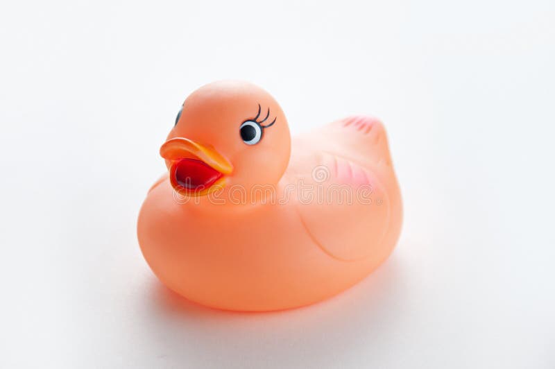 Orange Rubber Duck 2 stock image. Image of orange, plastic - 39452535