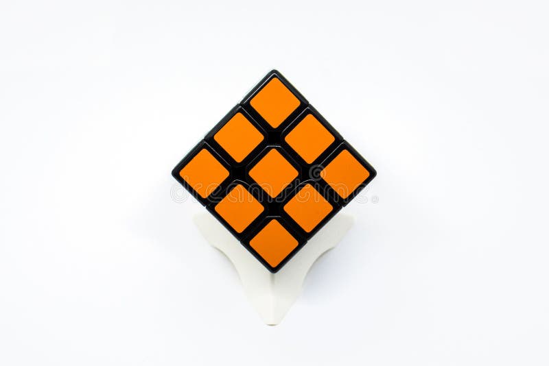 Orange Rubik Cube Successful Editorial Image - Image of logic, puzzle ...