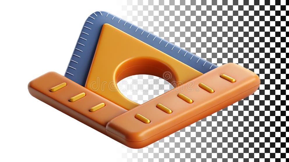 Orange Ruler and Protractor, Drafting Tool for Precision Png ...
