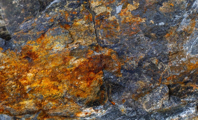 Orange Rust Background. Solid Rock Stock Image - Image of outdoor ...