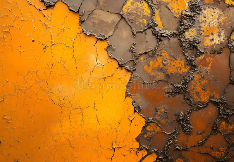 Orange Rust Texture Background - Aged Metal Look Stock Illustration ...