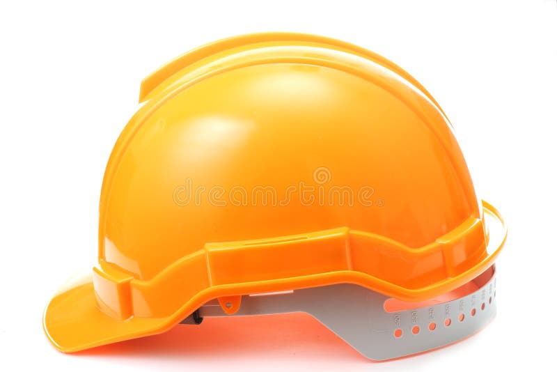 Orange safety hat stock photo. Image of tool, wear, isolated - 41078736